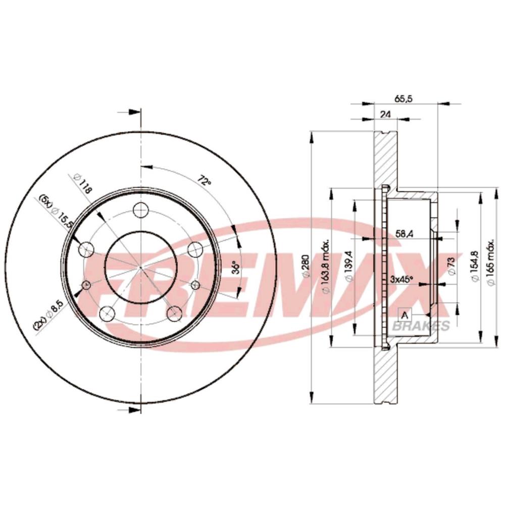 DISCO FREIO-FREMAX-BD4681 - SK Mobility